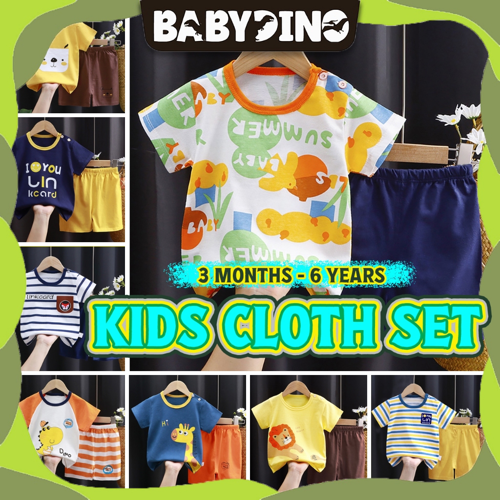 BABYDINO Baju Set Budak Lelaki Perempuan Baju Baby Newborn Baby ...