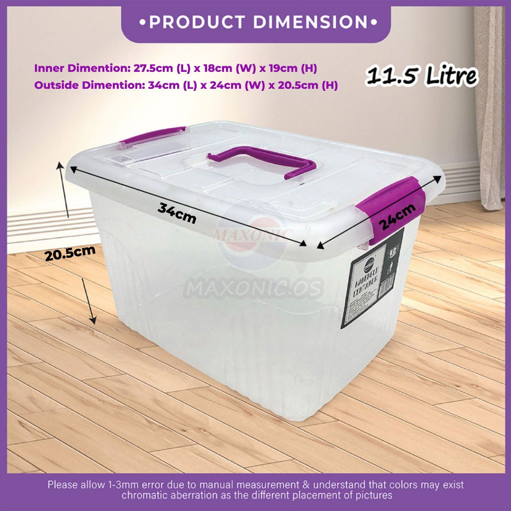 MAXONIC 27L COMBO SET 4 IN 1 MULTIPURPOSE STORAGE BOX | PLASTIC ...