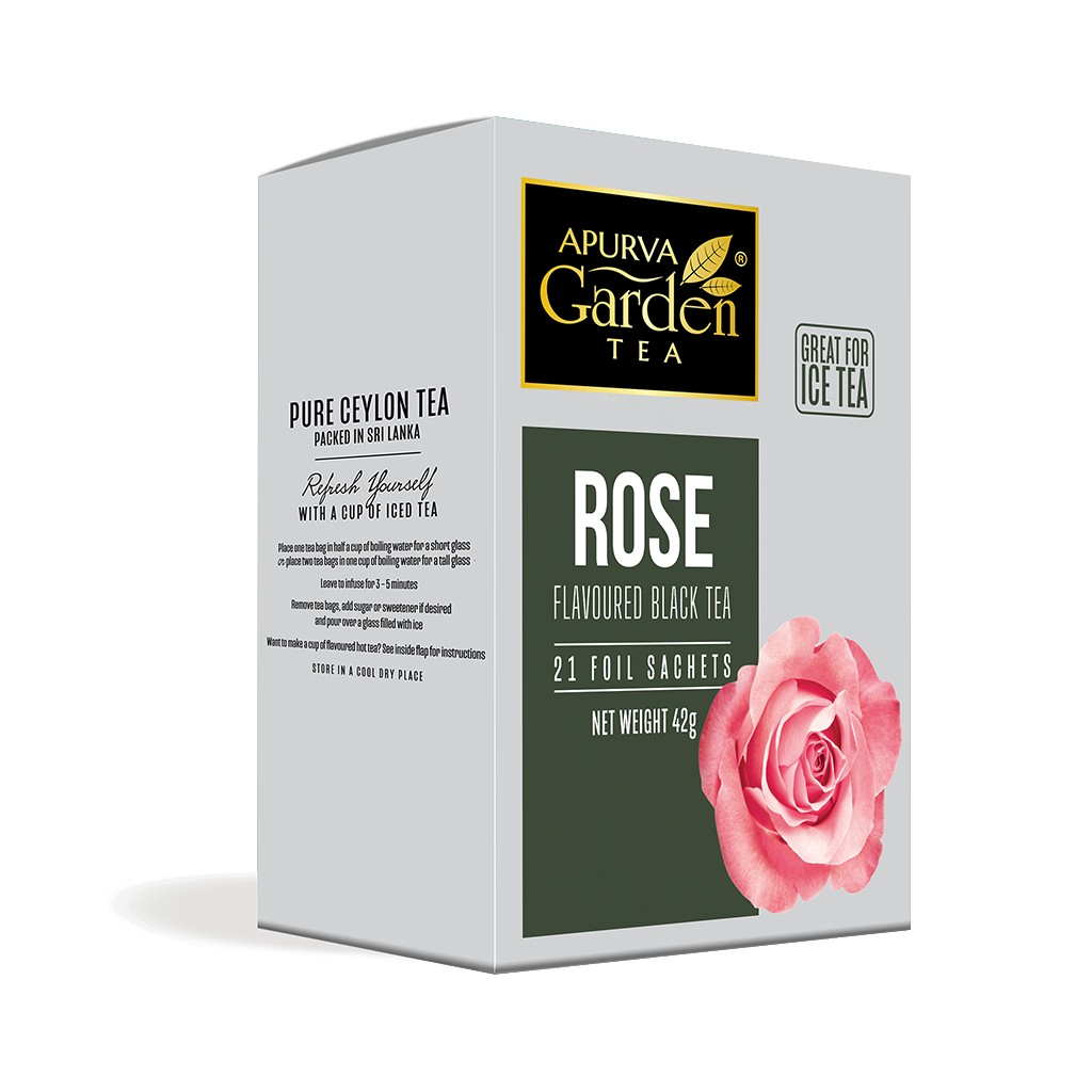 APURVA GARDEN TEA Rose Flavoured Black Tea 2g x 21 Sachets | Shopee ...