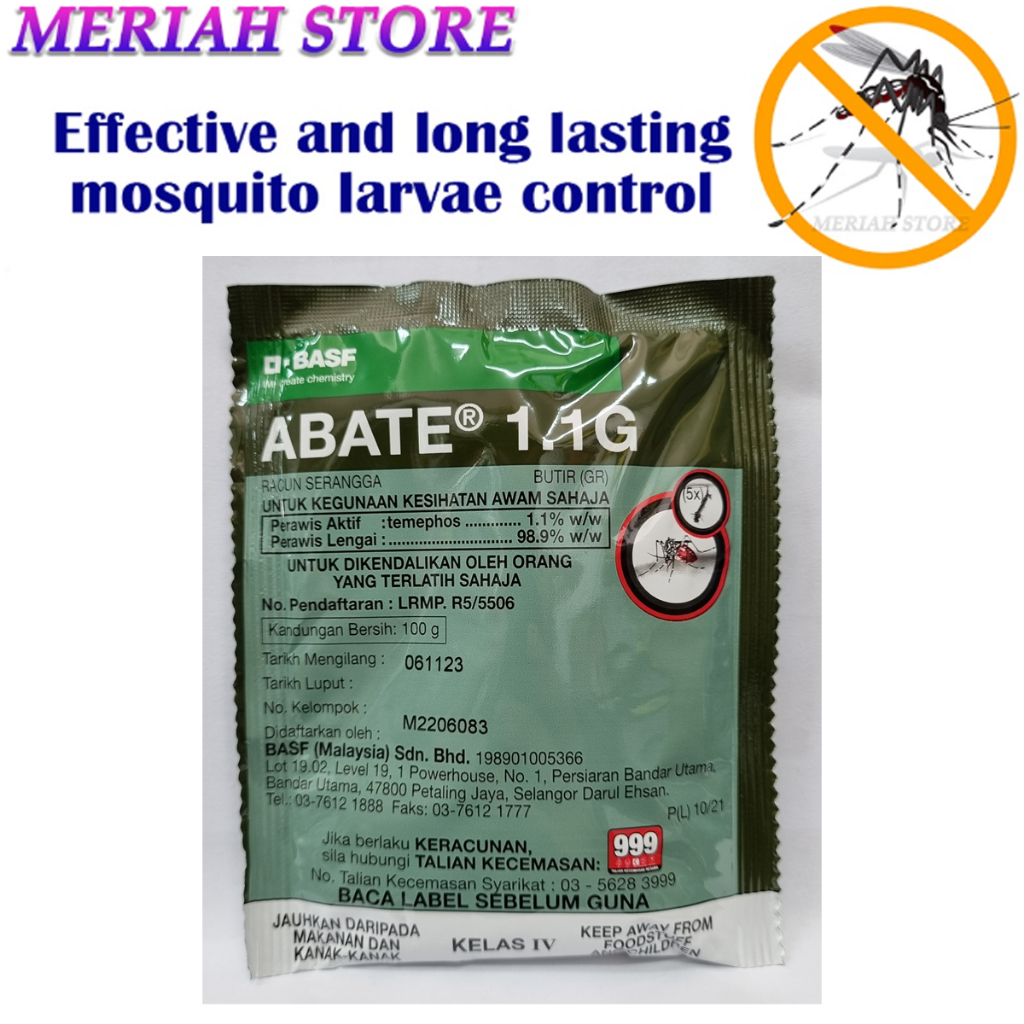 BASF B1100 Abate 1.1G Aedes Mosquito Larvae Killer (100g)(1 pack only) | Shopee Malaysia