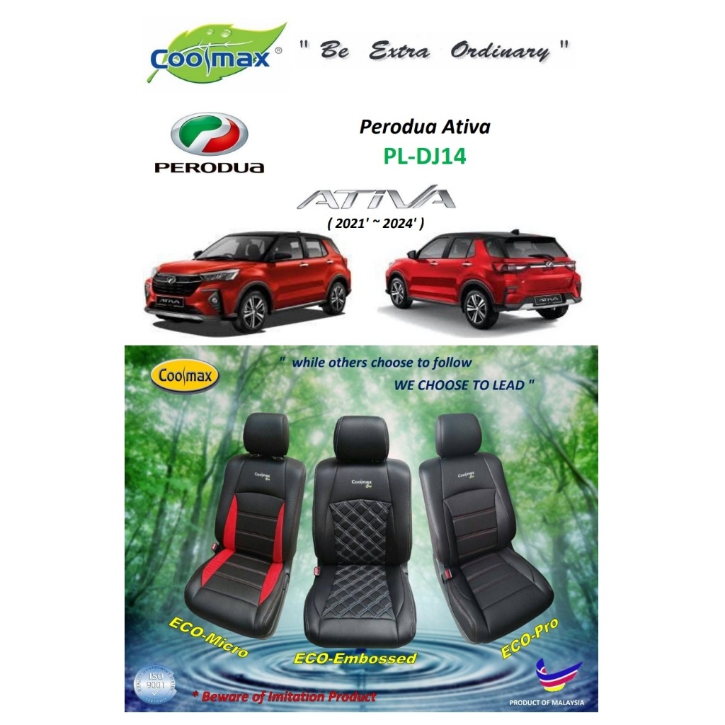 Coolmax - Eco : Perodua Ativa 21'~24' ( Car Seat Cover full-set/Sarung ...