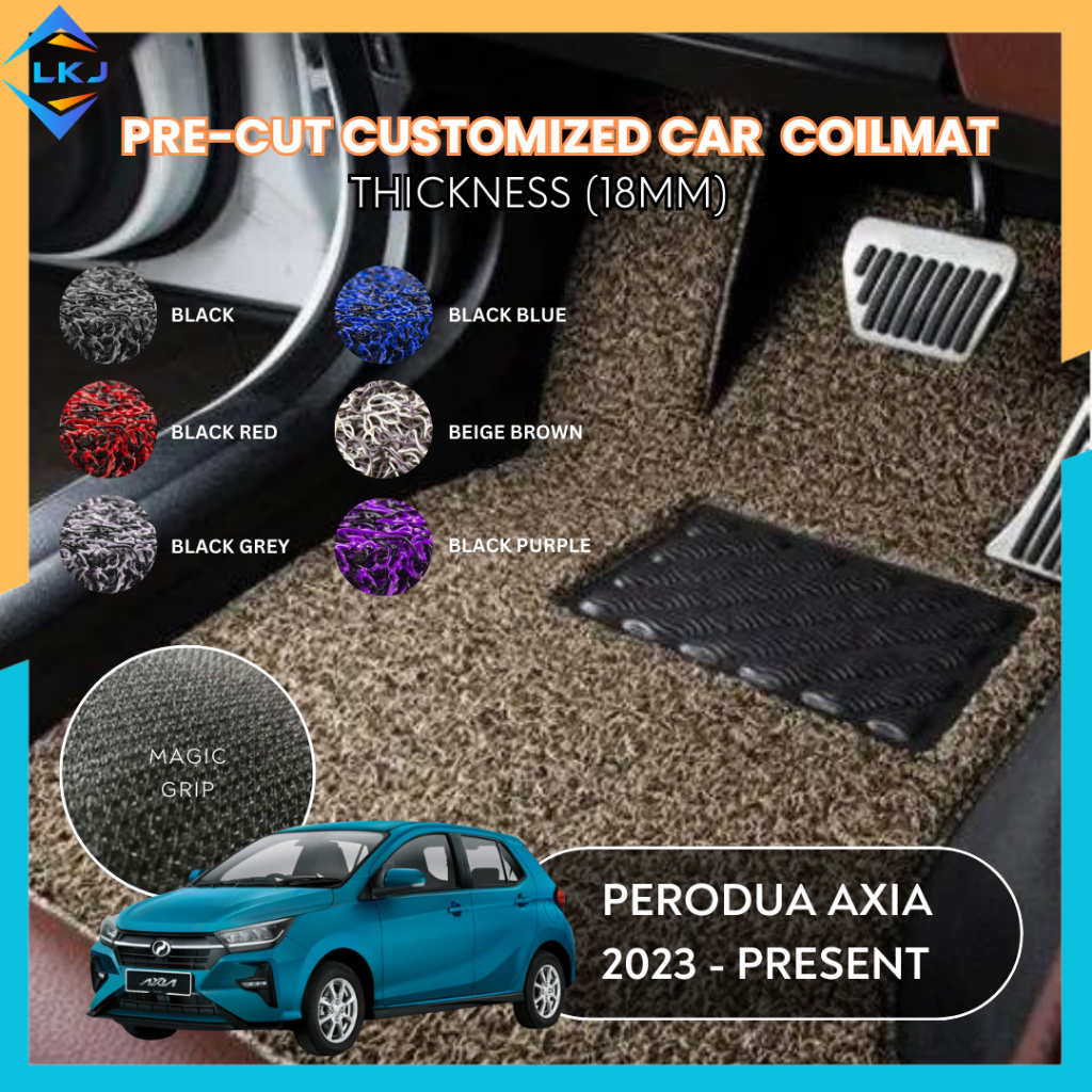 Perodua Axia ( 2023 - Present ) OEM PRECUT PVC CARPET Coilmat Karpet ...
