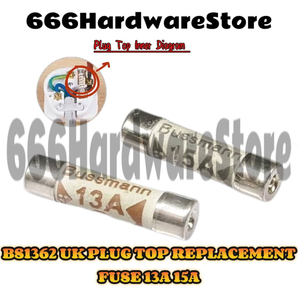 13A/15A BS1362 PLUG TOP FUSE | Shopee Malaysia