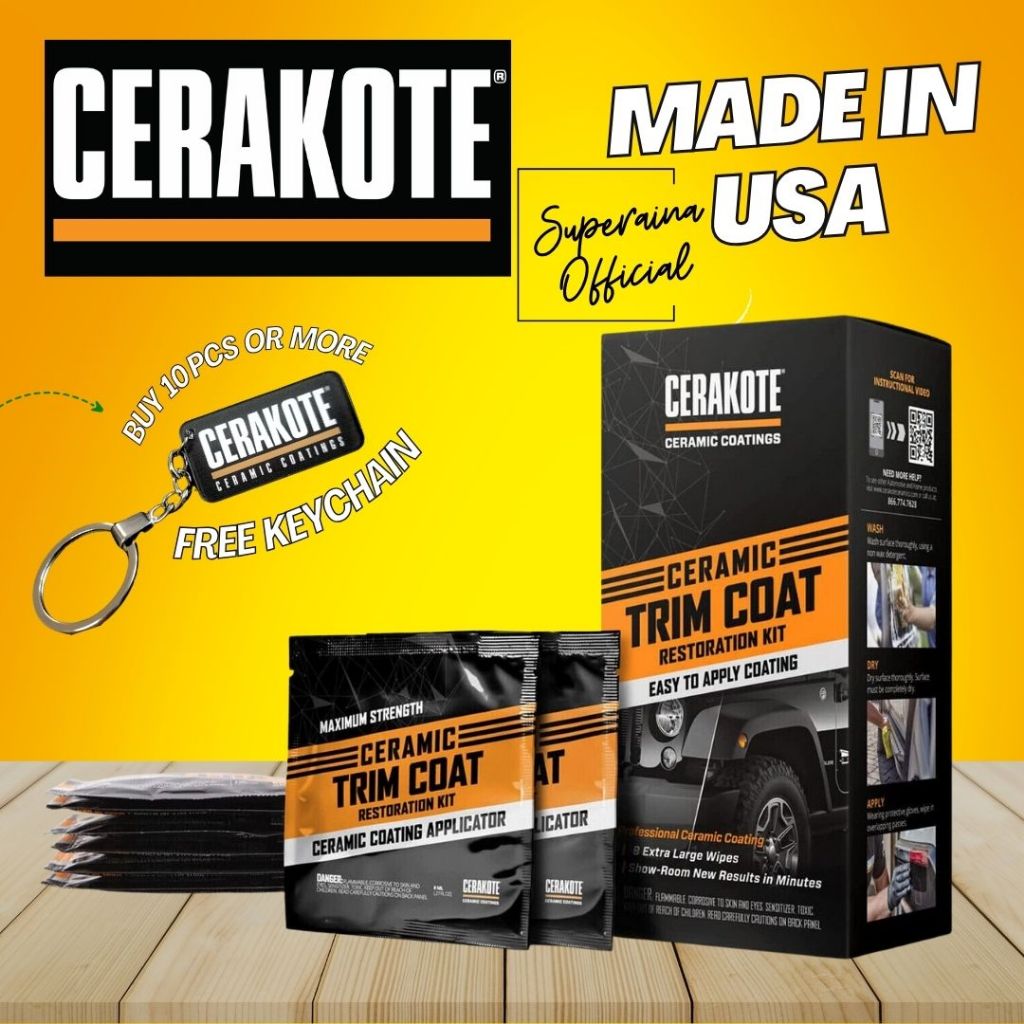 [Made in USA + Free Glove] Cerakote Ceramic Coating Trim Coat Black ...