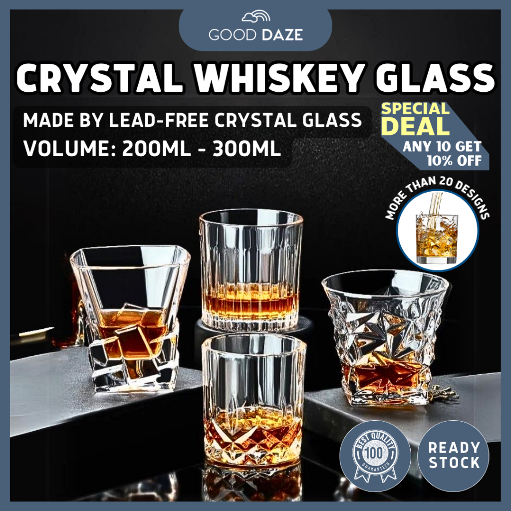 GOODDAZE Whisky Glass Set Whiskey Glass Liquor Glass Cup set cawan kaca ...