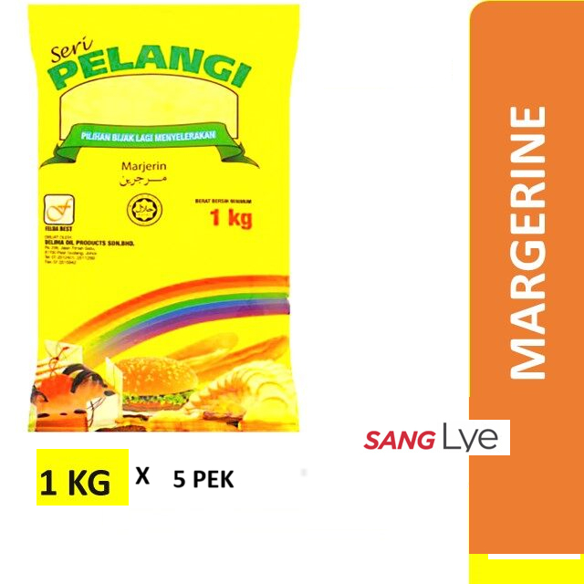 Margerine Cap Pelangi 1kgX3/SeriPelangi Marjerin 1kgX3 pack | Shopee Malaysia