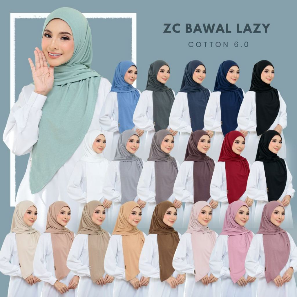 TUDUNG BAWAL LAZY COTTON PREMIUM BY ZAIN COLLECTION | Shopee Malaysia