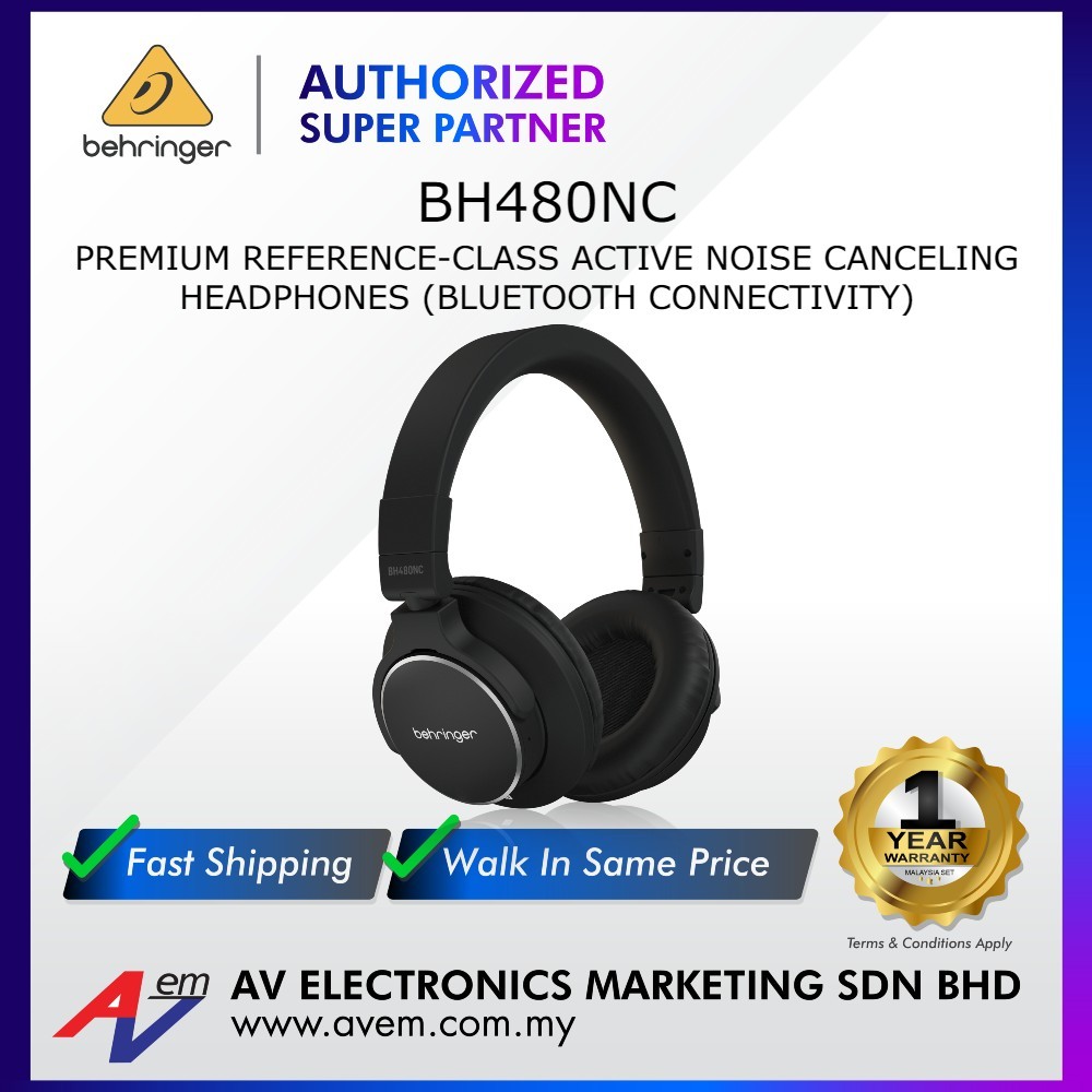 BEHRINGER BH480NC Premium Reference-Class Headphones with Bluetooth ...