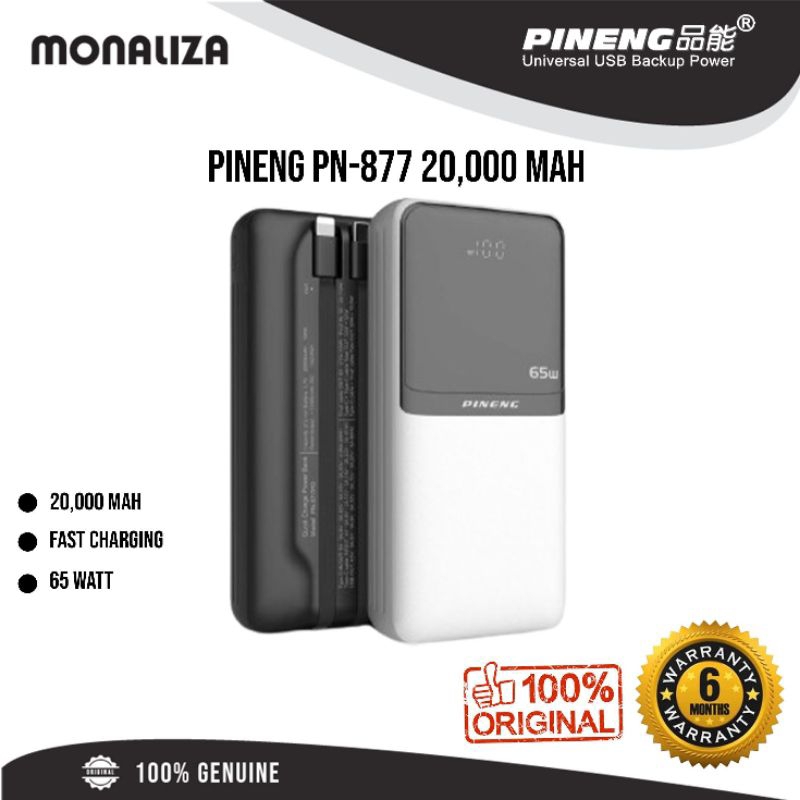 power bank pineng 20000mah pn877 | Shopee Malaysia