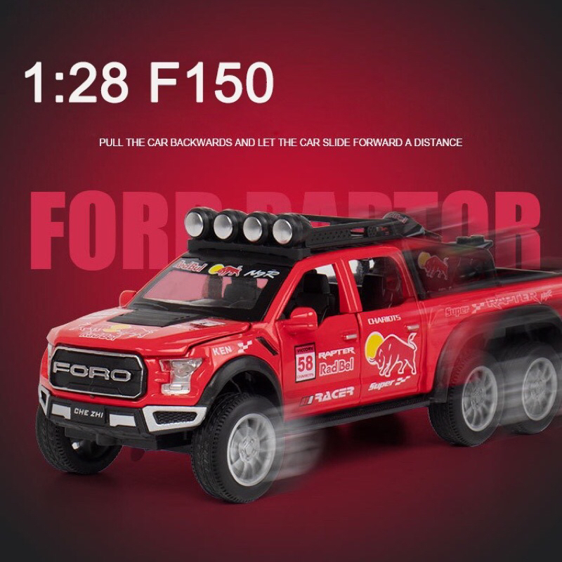 Ford Ranger Diecast Model Car 1/28 Scale with 1 Small Bike | Shopee ...
