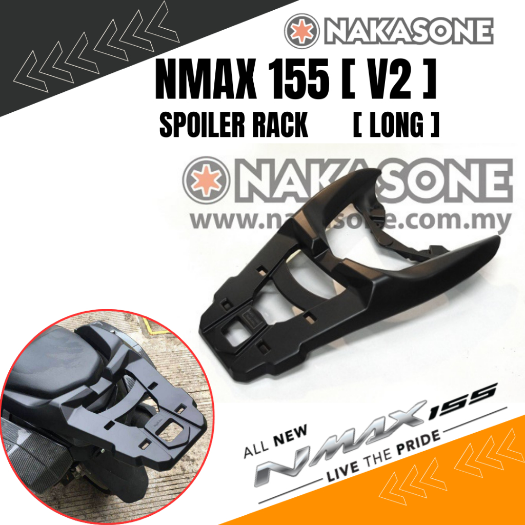YAMAHA NMAX V2 [LONG] SPOILER RACK REAR RACK MONORACK TOP BOX RACK L ...