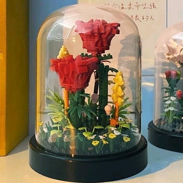 Rose block flower brick building block brick blok rose anjell Valentine ...