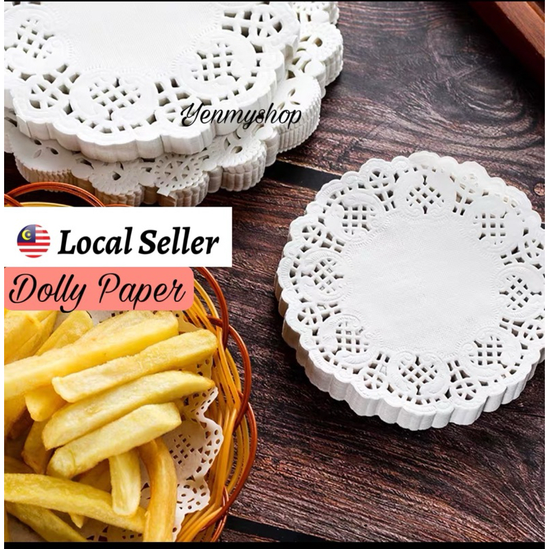 [100pcs] Kek Kertas Dolly Paper 3.5"/4.5"/5.5"/8.5" Kertas Dollies ...