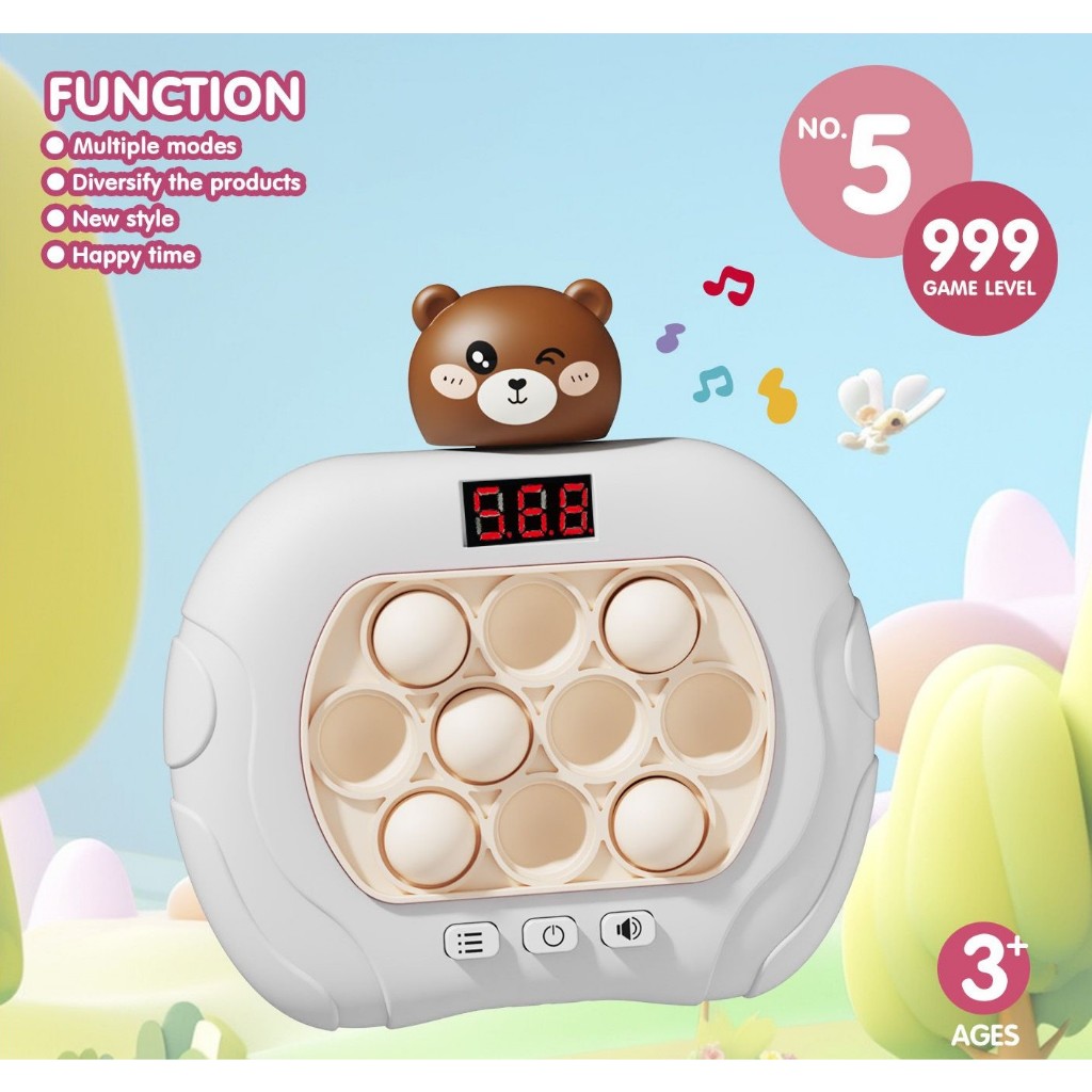 [LED SCREEN] Pop It Toy With Level/Score Display Speed Push Fidget ...