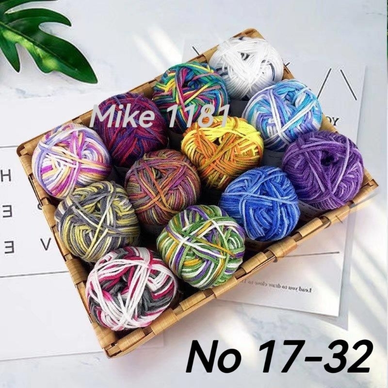 Thick Thread Benang Kait Milk Cotton 5Ply Crochet Yarns Knitting yarns ...