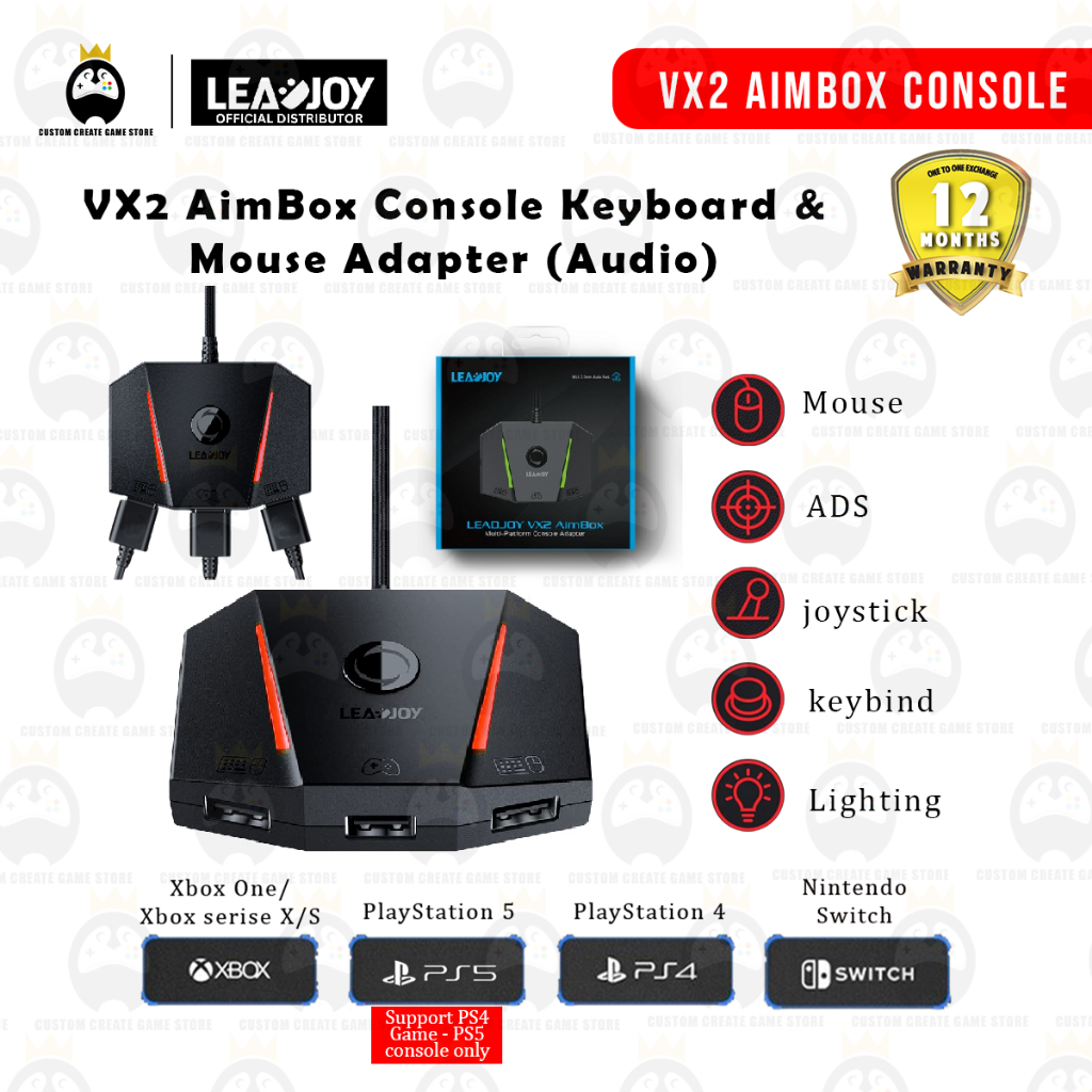 Gamesir Leadjoy VX2 AimBox VX Board Mouse Controller Adapter Converter for Xbox Series X/S One ...