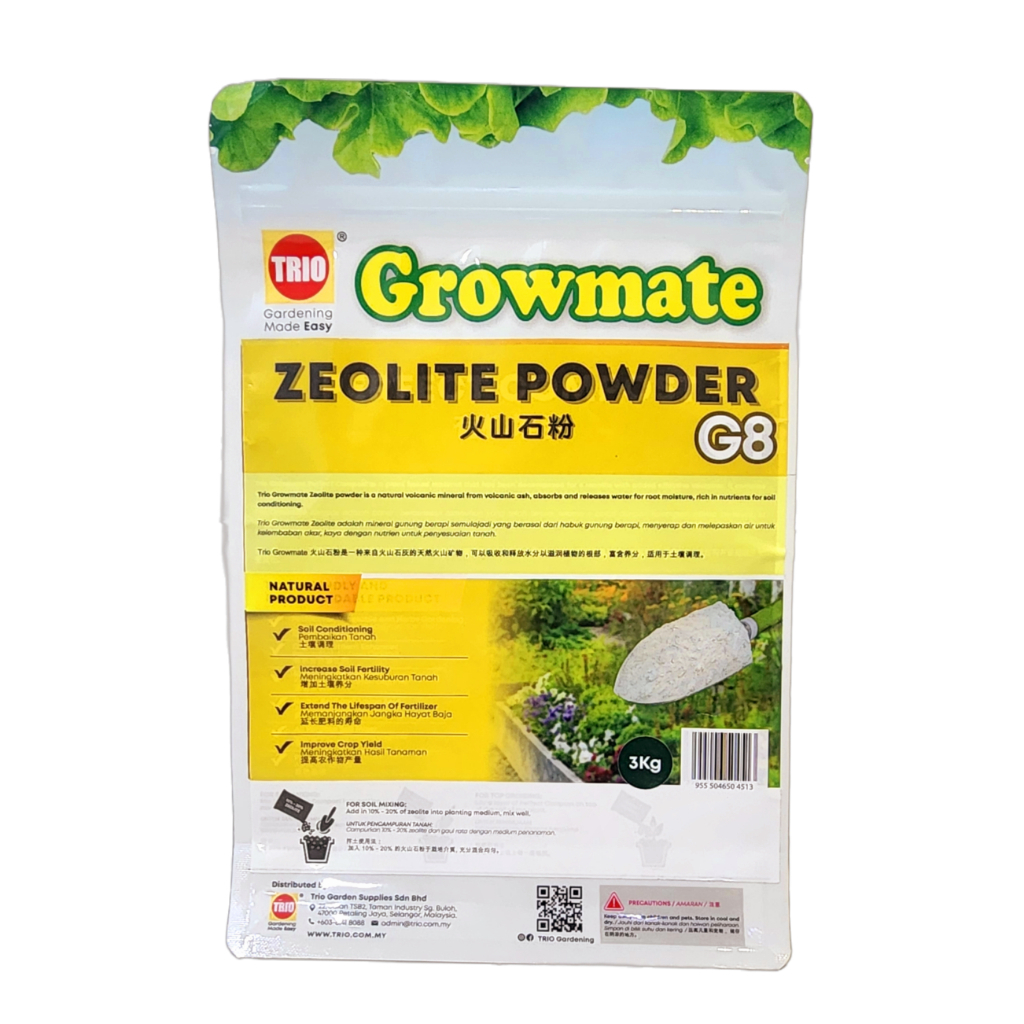 Zeolite Powder 火山石粉 G8 TRIO Growmate 3kg | Shopee Malaysia