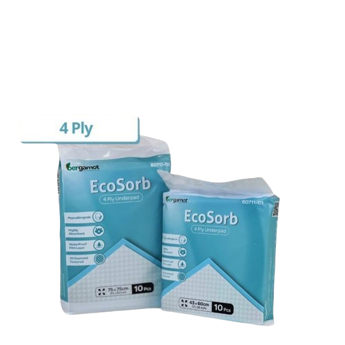 ECOSORB UNDERPAD 4PLY 43CMX60CM/75CMX75CM/60CMX90CM 10S | Shopee Malaysia
