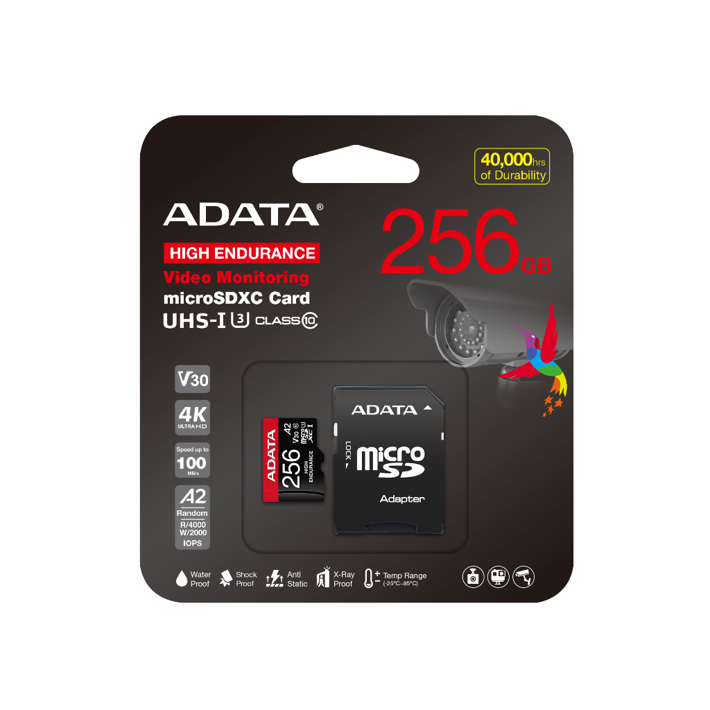 ADATA MicroSD Card V30S High Endurance CCTV & Car Dashcam High Speed ...