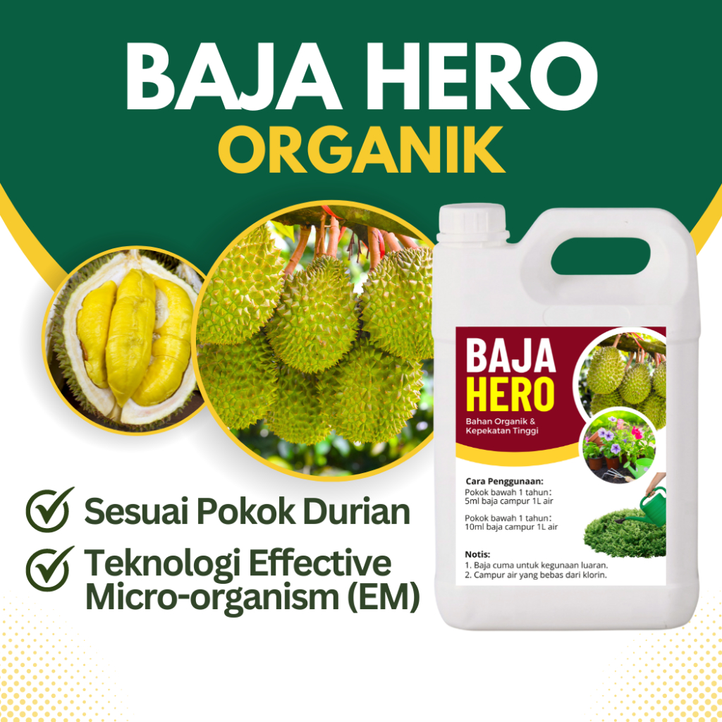 𝗙𝗿𝗲𝗲 𝐒𝐡𝐢𝐩𝐩𝐢𝐧𝐠 & 𝗖𝗼𝗱】Baja Hero / Baja Foliar ORGANIK / Baja Durian ...