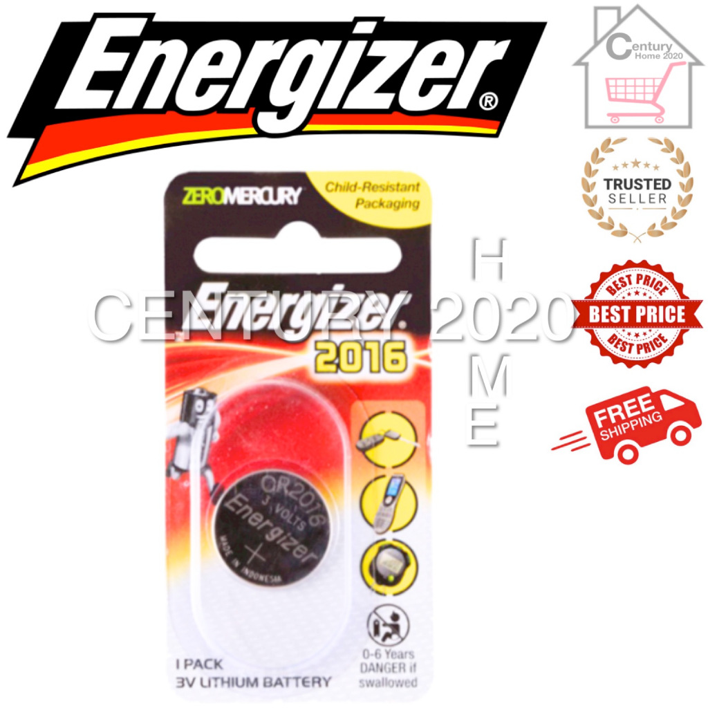 ENERGIZER CR2016 Lithium 3V Battery 1pcs/pack | Shopee Malaysia