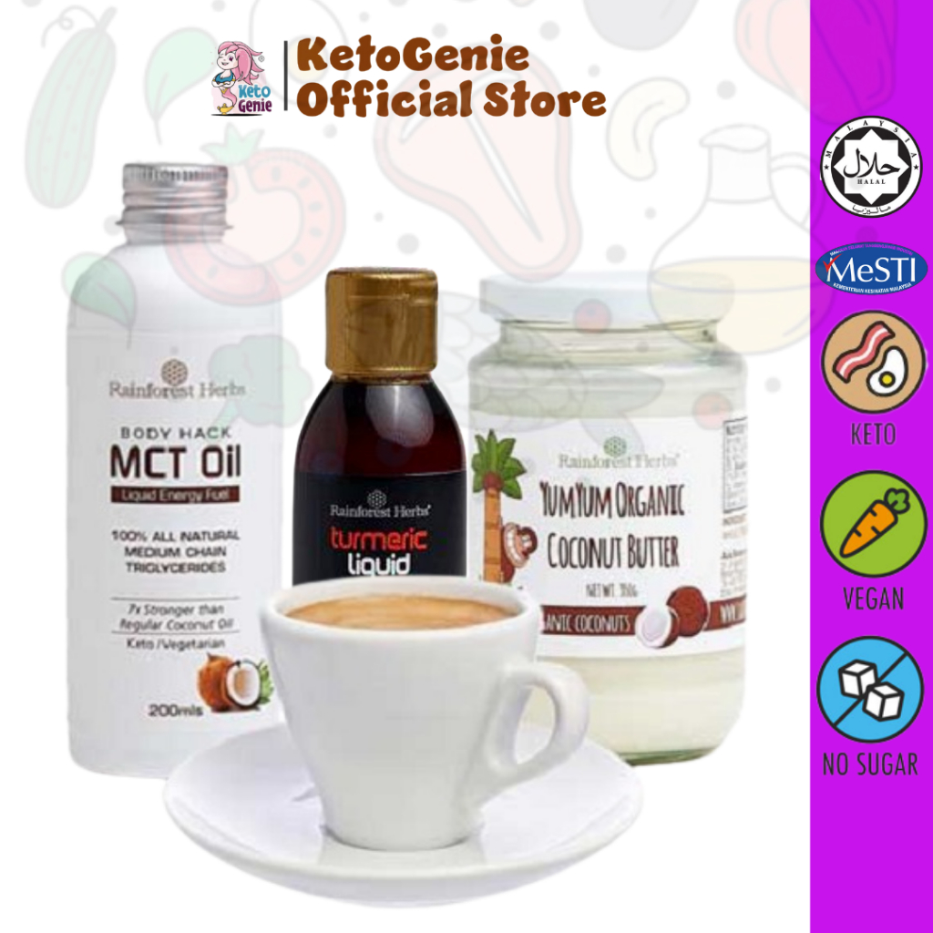 Rainforest Herbs Coconut Butter/MCT Oil C8/Turmeric-Bulletproof ...