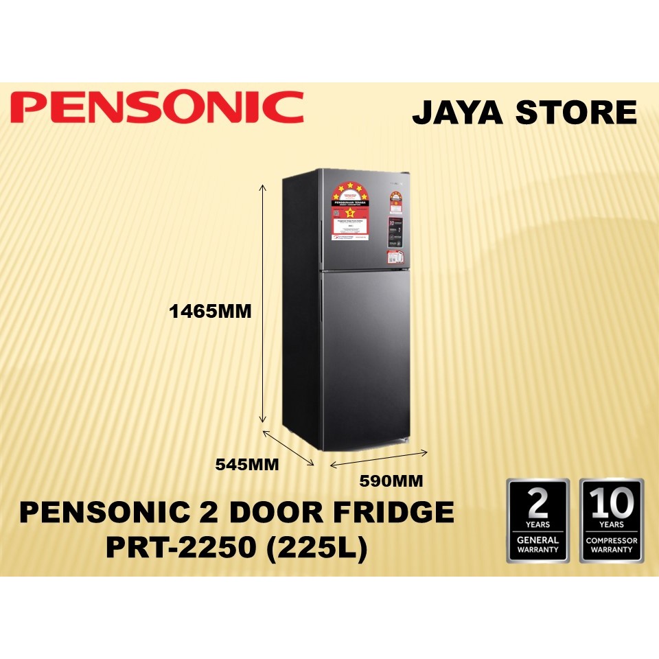 (SAVE 4.0)Pensonic PRT-2250 2 Doors Refrigerator 225L Fridge Peti Sejuk ...
