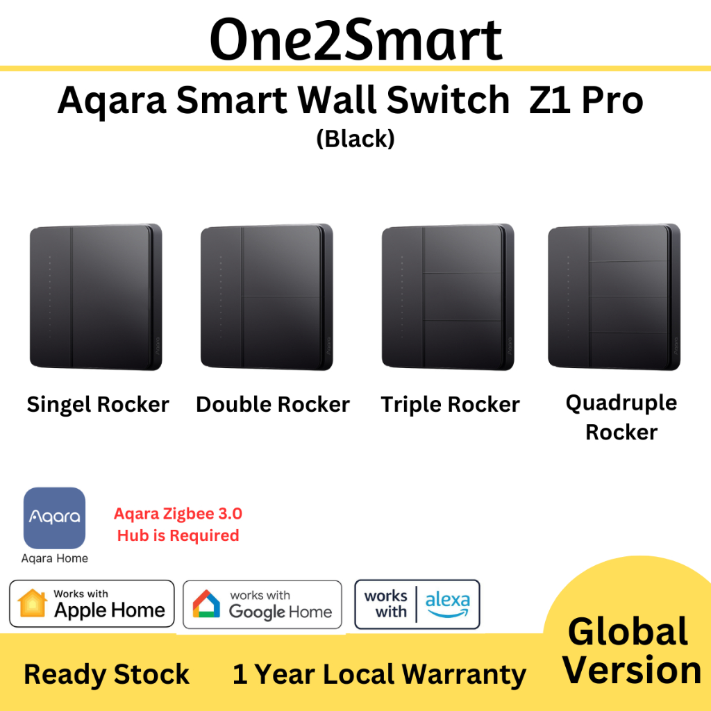 Aqara Smart Wall Switch Z1 Pro Black | Shopee Malaysia