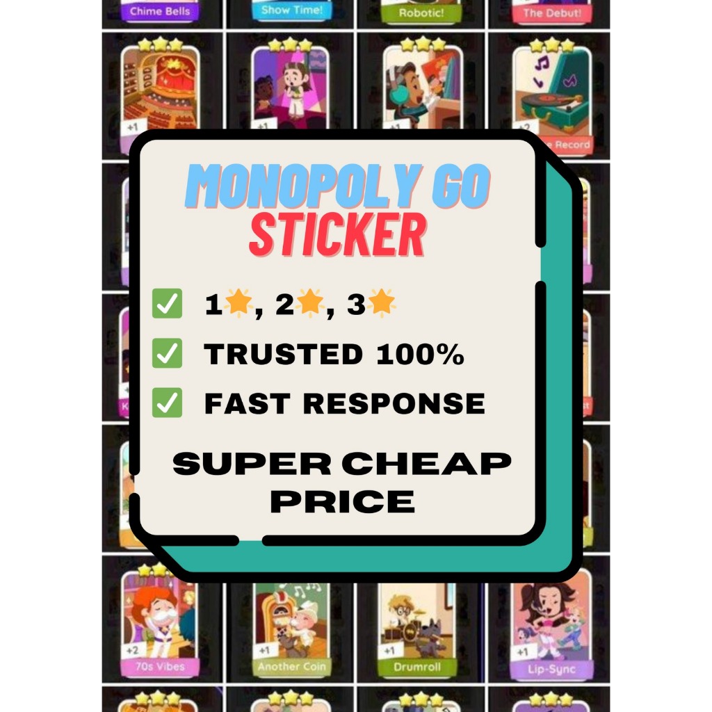 Fast Response⚡MonopolyGo Stickers (All Stickers Available) | Shopee ...
