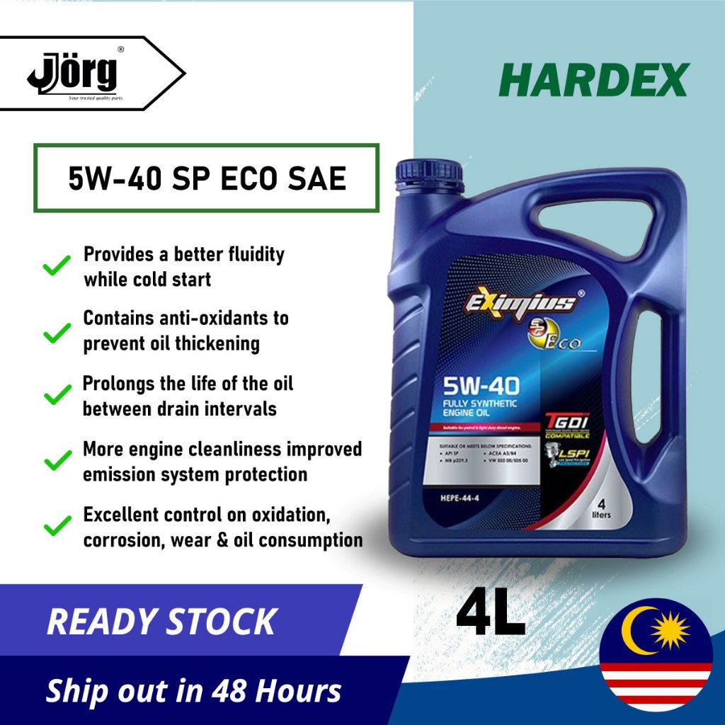HARDEX EXIMIUS SP ECO SAE 5W-40 (4L) HEPE-44-4 | Fully Synthetic Engine ...