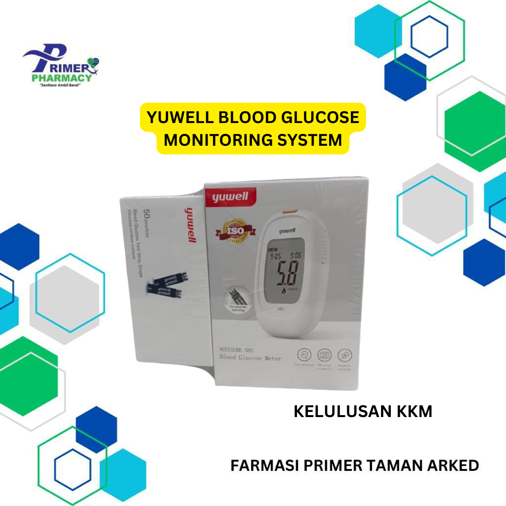 YUWELL BLOOD GLUCOSE MONITORING SYSTEM 582 / MESIN CHECK GULA | Shopee ...