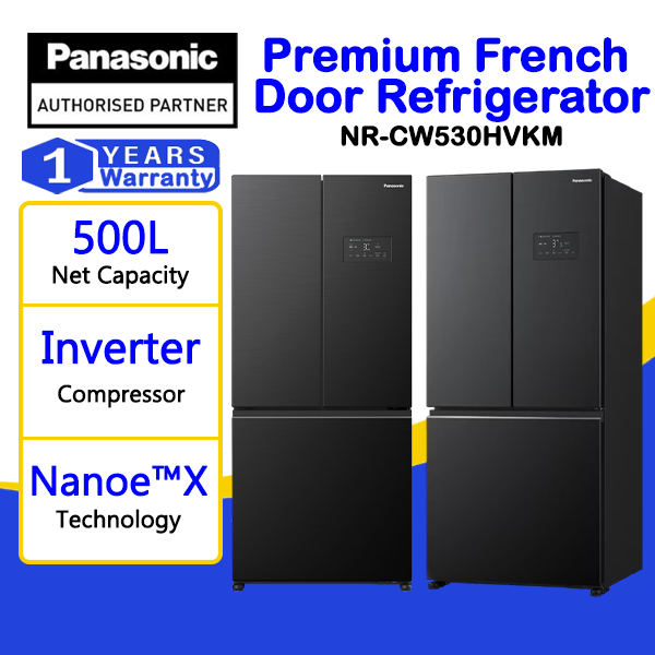 PANASONIC NR-CW530H (500L) PREMIUM FRENCH DOOR REFRIGERATOR PRIME FRESH ...
