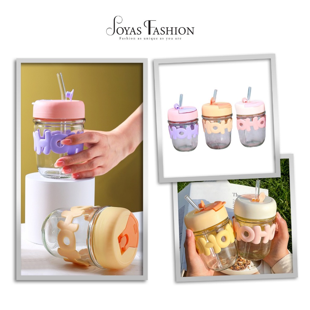 Joyas Fashion Cute HoHo Glass Mug Ladies 350Ml Small Office Drinking ...