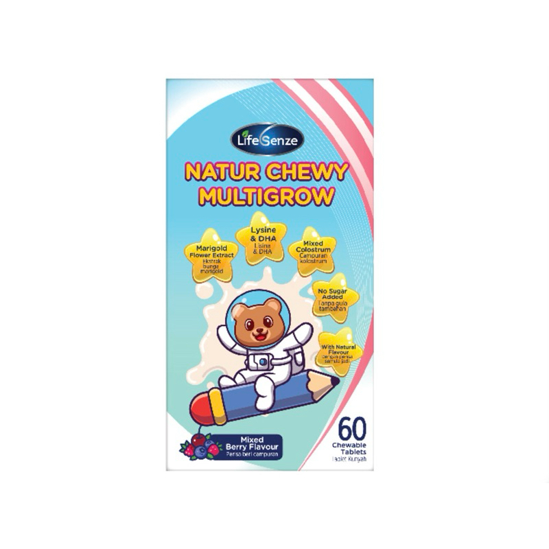 LIFESENZE NATUR CHEWY MULTIGROW CHEWABLE (60 TABLET) | Shopee Malaysia