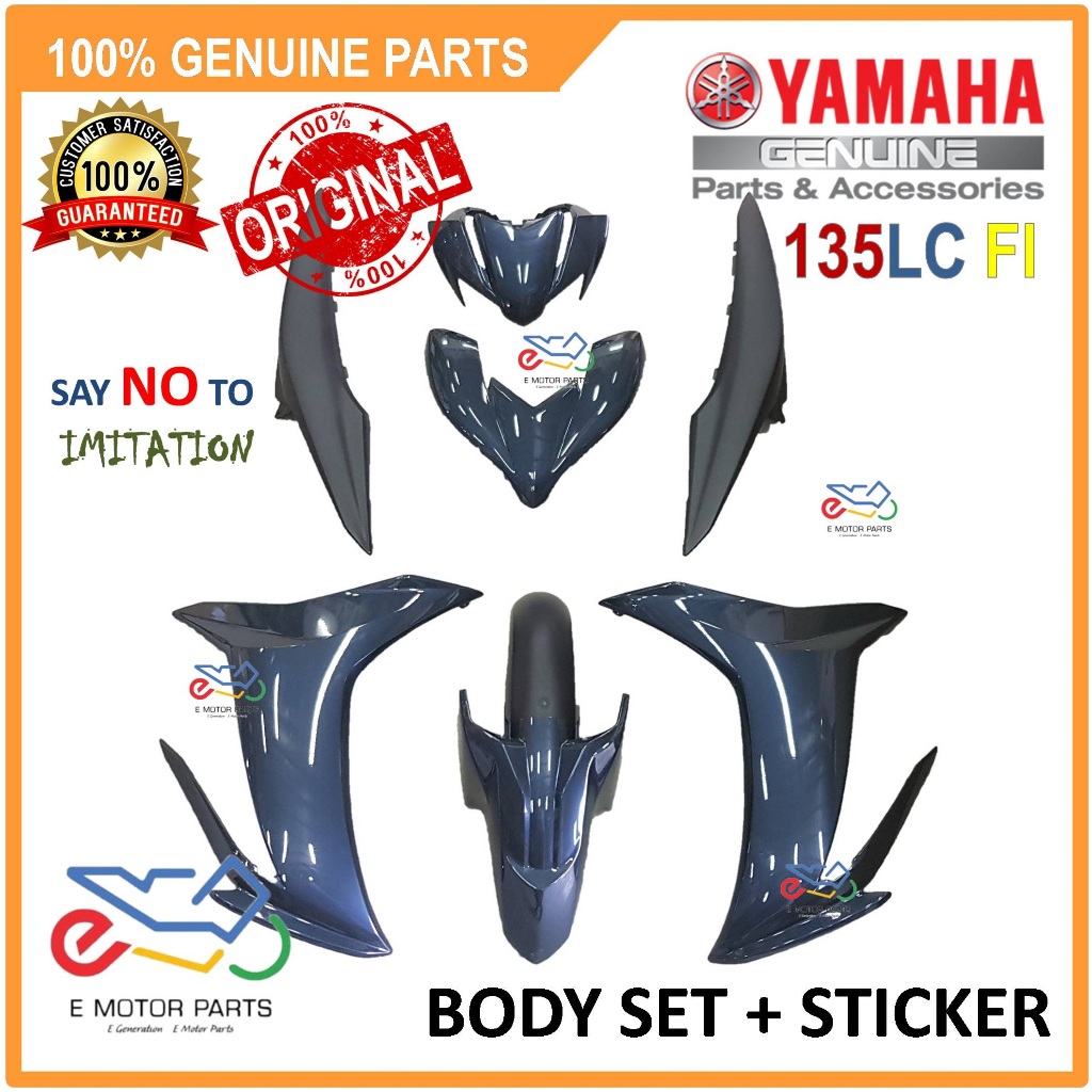 135LC V8 BODY SET 135LC FI BDK COVER SET DARK BLUISH GRAY METALLIC 100% ...