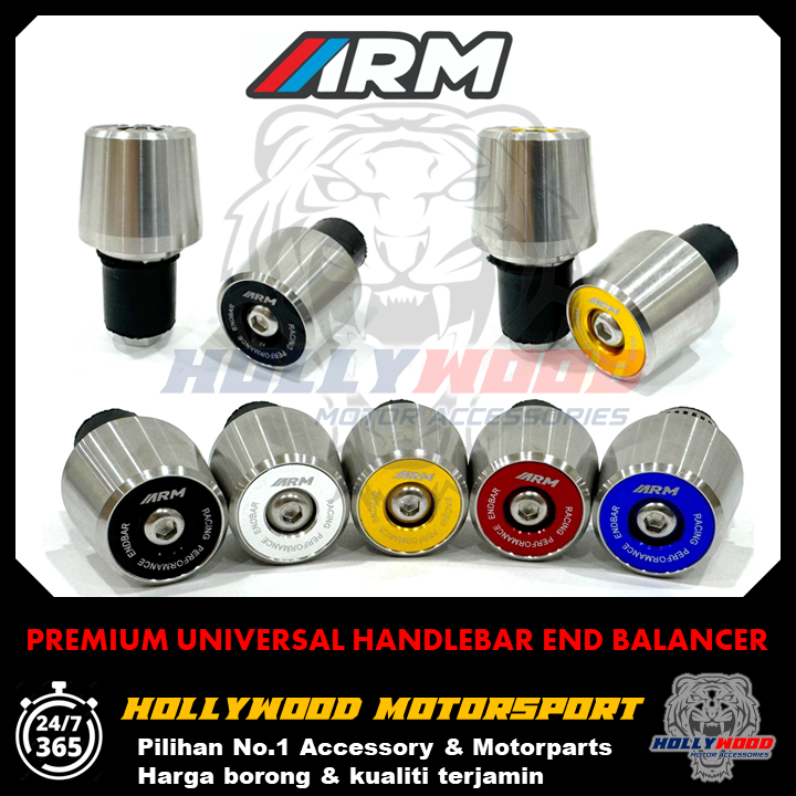 PREMIUM UNIVERSAL HANDLEBAR END BALANCER ALLOY FULL CNC YAMAHA LC135 ...