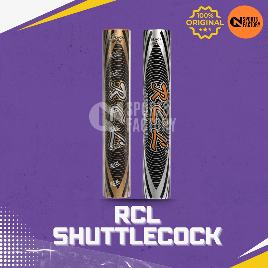 [CN SPORTS] RCL Badminton Shuttlecock Black Gold, Black Silver (100% ...
