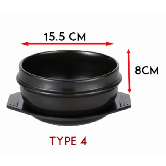 (KOREA )Korean Clay pot ,Ddukbaegi Earthware Clay pot with Tray (금광 뚝배기 ...
