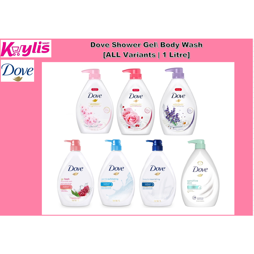 Dove Shower Gel\ Body Wash [ALL Variants | 1 Litre] | Shopee Malaysia