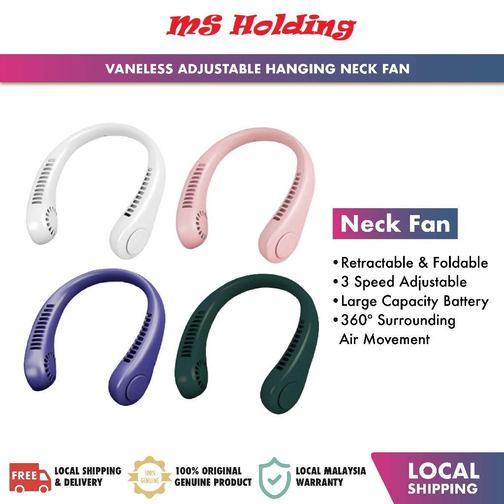 Vaneless Adjustable Hanging NECK FAN Three Speed Air Fan USB ...