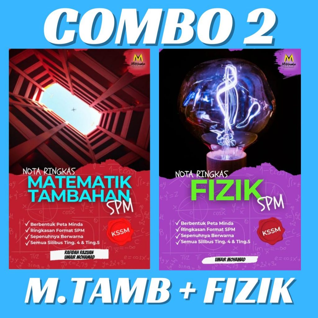 COMBO 2 Nota Ringkas Berwarna Fizik & Add Maths SPM KSSM (BM/BI ...