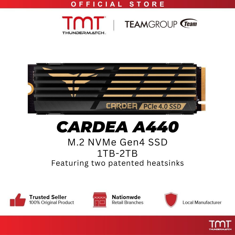 Team Group CARDEA A440 With Heatsink M.2 2280 PCIe NVMe Gen4 SSD (1TB ...