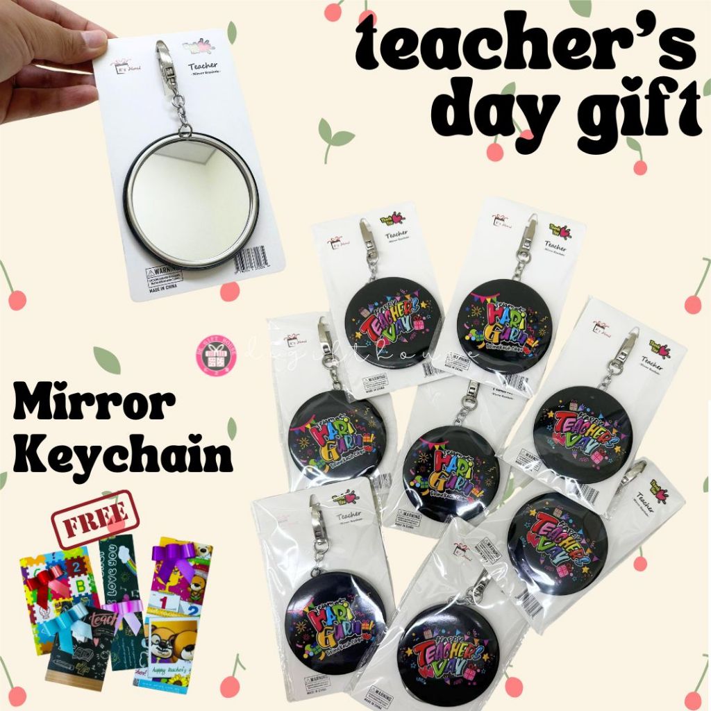 Teachers Day Mirror Keychain Hadiah Hari Guru Keychain Cermin Thank You ...