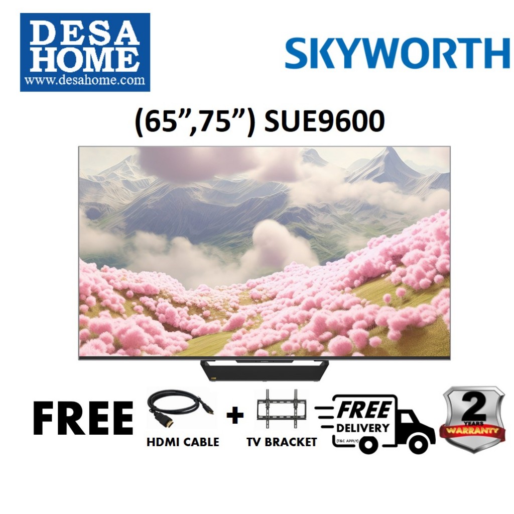 [F.O.C Shipping & Gifts] Skyworth SUE9600 4K Mini Led Google TV [65" 75"] 65SUE9600 / 75SUE9600 ...
