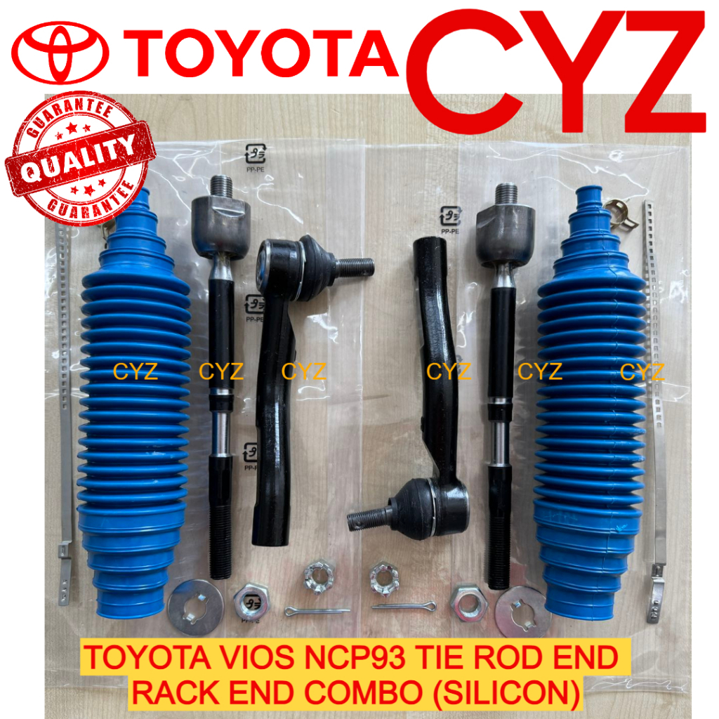Combo Set TOYOTA VIOS NCP93, YARIS NCP91 08-13Y Tie Rod End / Rack End / Steering Boot (TOYOTA ...