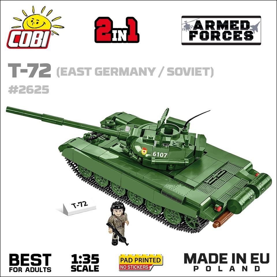 COBI BRICKS T-72 RUSSIAN MAIN BATTLE TANK 1/35 SCALE 680 PCS MADE IN ...