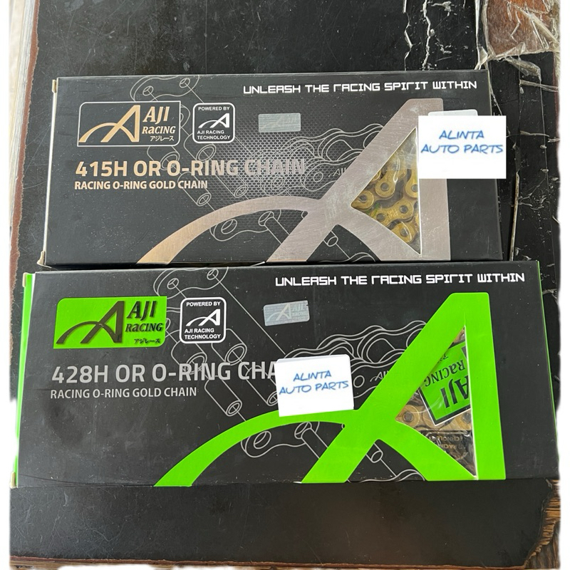 AJI RACING GOLD CHAIN 415H 428H ORING CHAIN RANTAI EMAS O-RING MOTOR ...