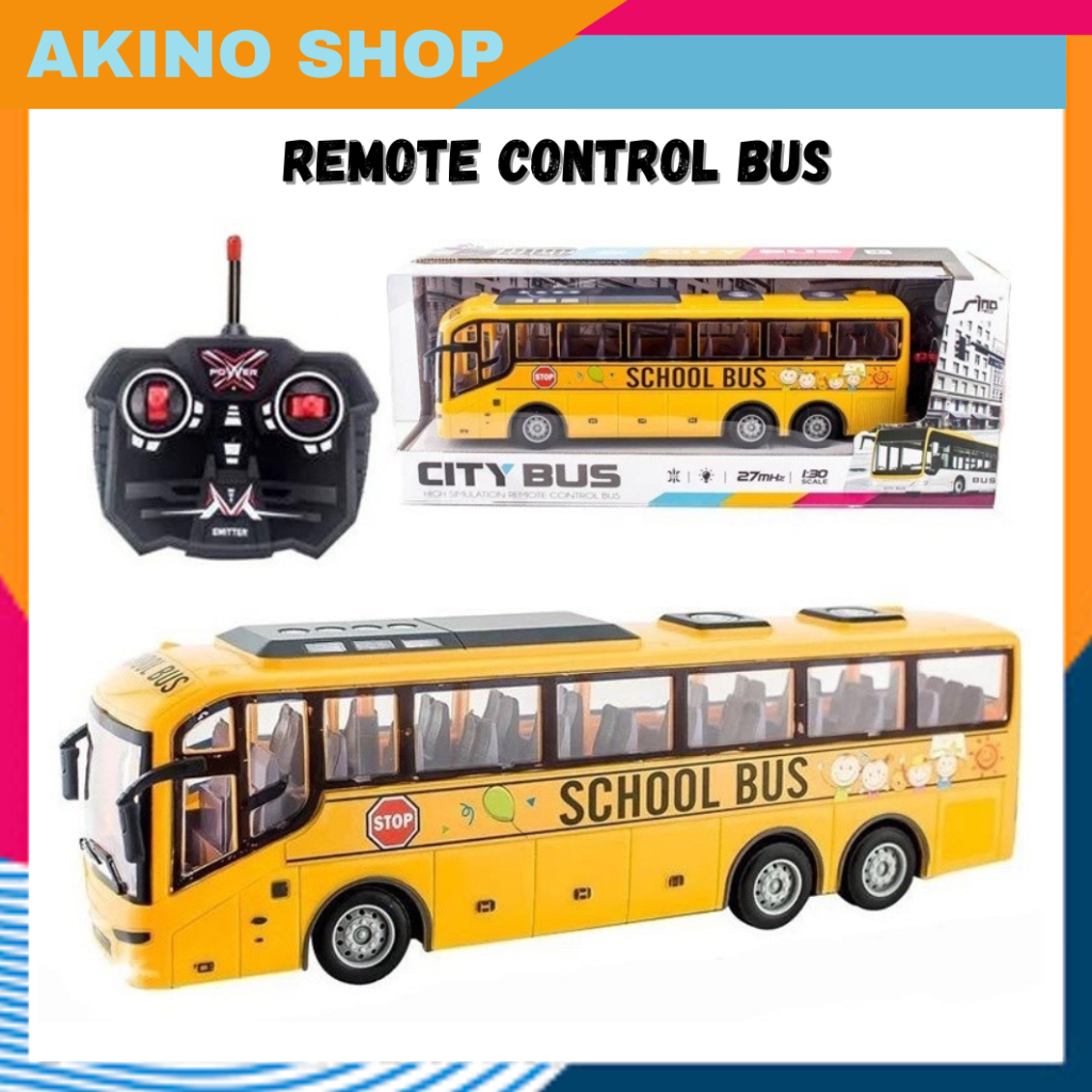 [Ready Stock] RC Bus Toys Kids Boy Girl Push Pull Large Size School Bus ...