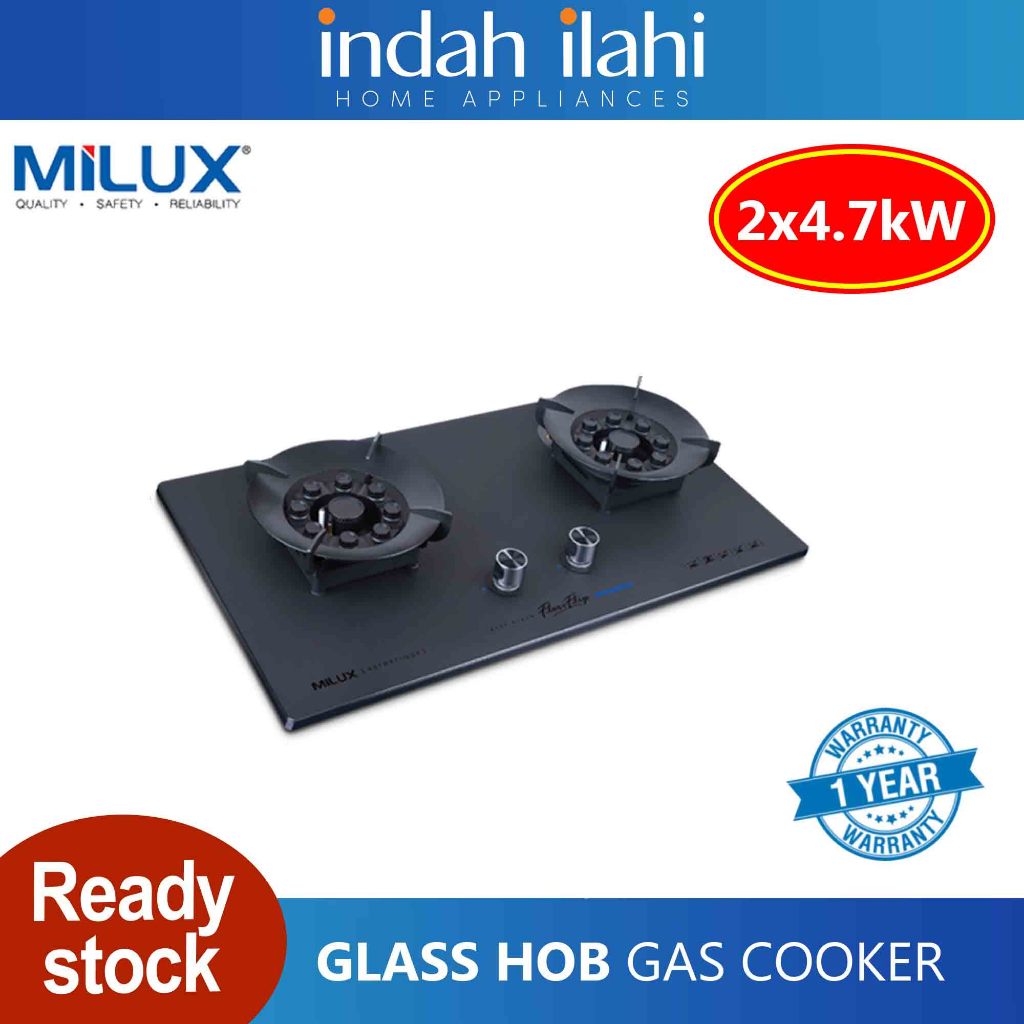 Milux 9 Burner Head Glass Hob Gas Cooker MGH-F288L | Shopee Malaysia