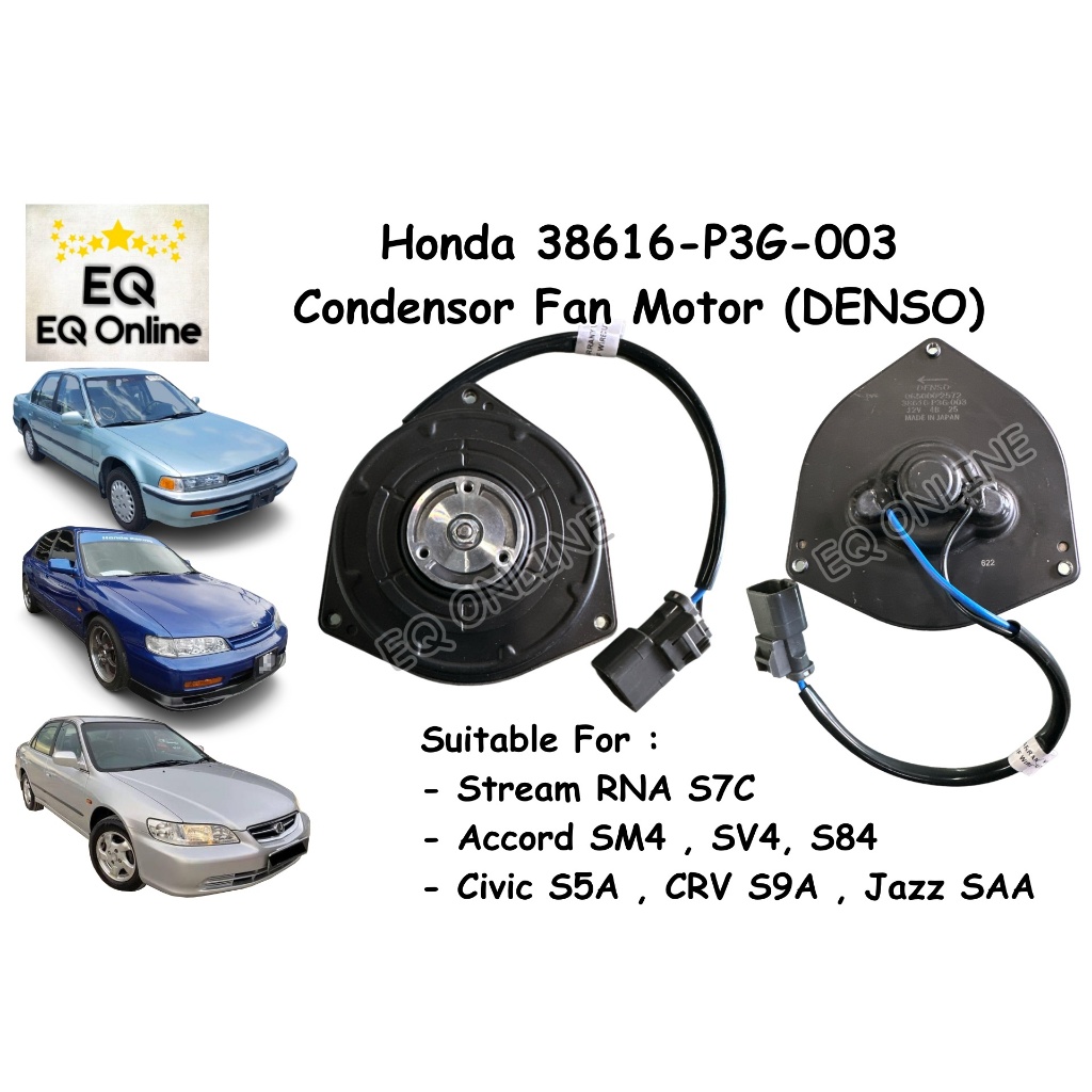 Honda Jazz SAA, CRV S9A, Civic S5A, Accord SM4 SV4 S84 Air Cond Condensor Cooling Fan Motor ...